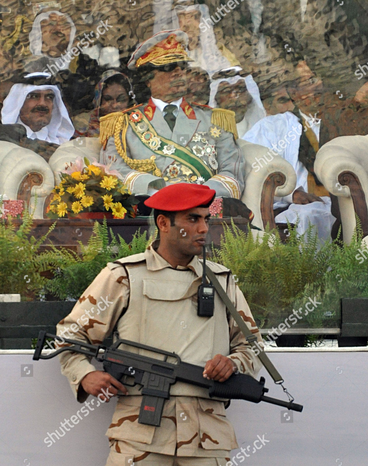 Soldier Guarding Colonel Muammar Gaddafi Editorial Stock Photo - Stock ...