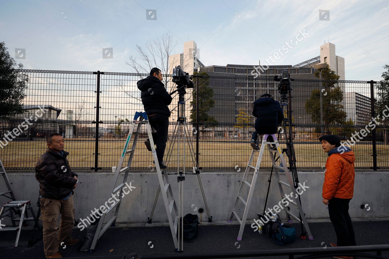 Reporters Gather Before Tokyo Detention House Editorial Stock Photo ...