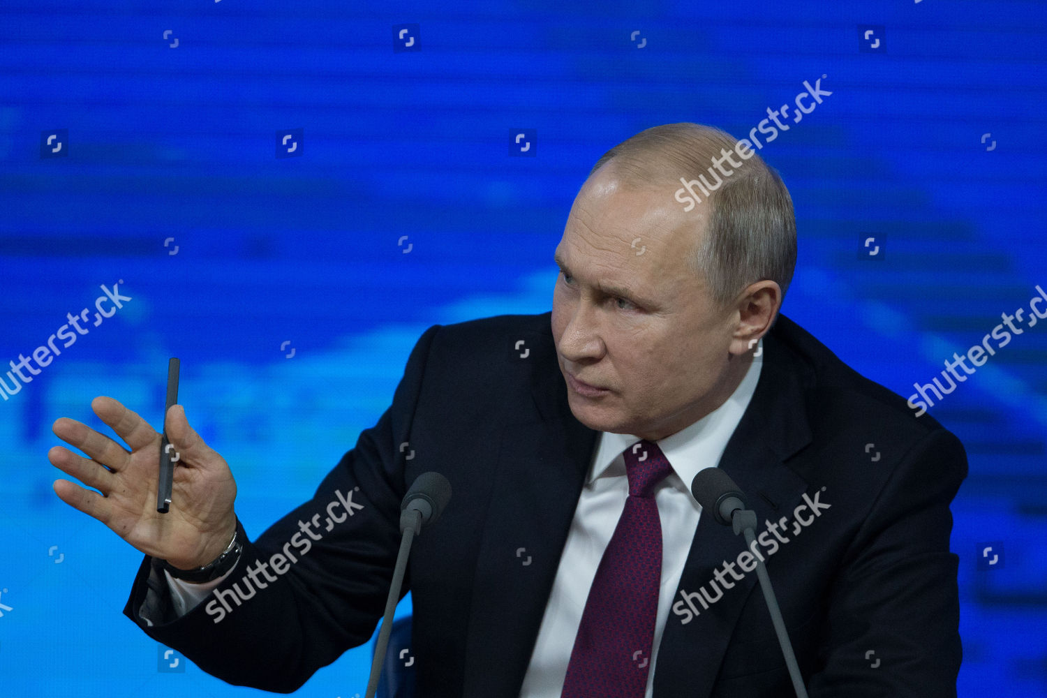 Russian President Vladimir Putin Speaks His Editorial Stock Photo ...