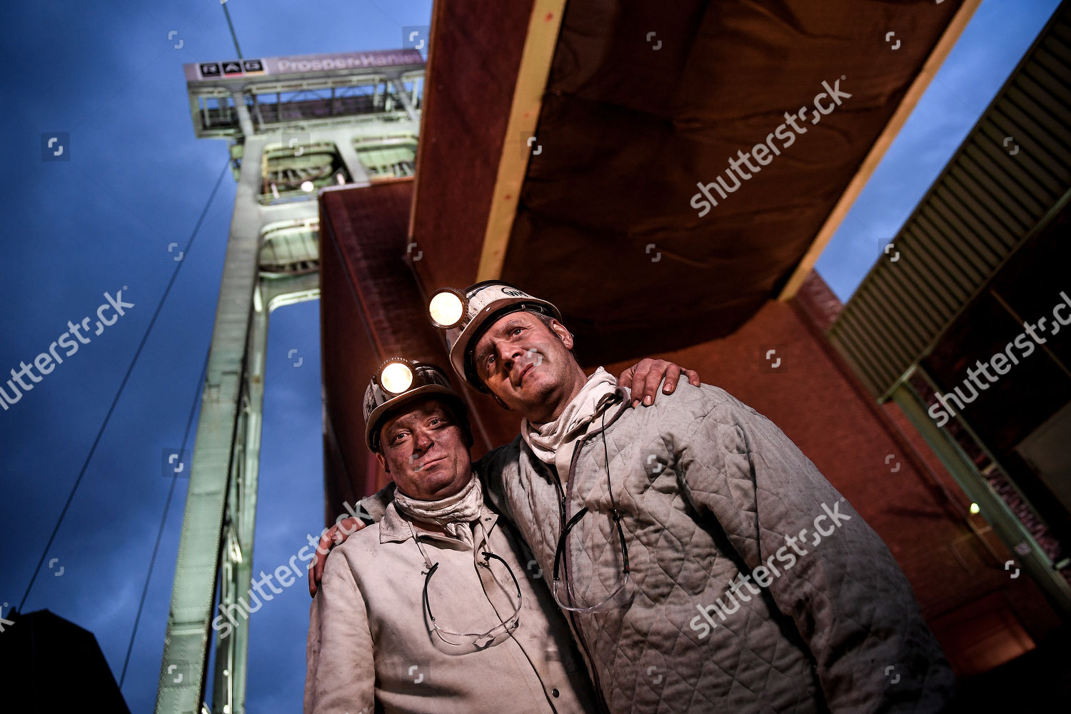 Miners Pose Front Winding Tower After Editorial Stock Photo - Stock ...