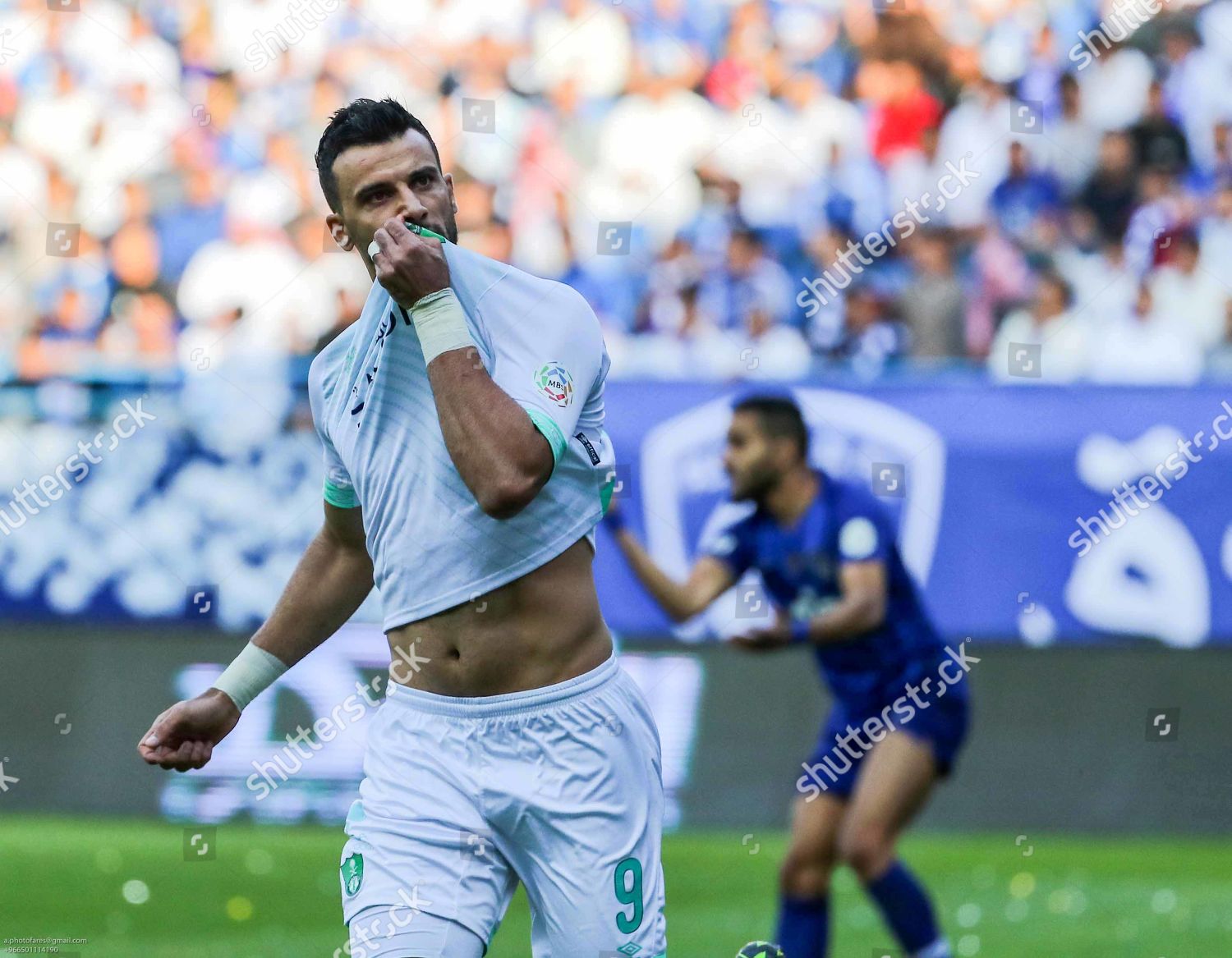 Alahli Player Omar Alsomah Celebrates After Editorial Stock Photo ...