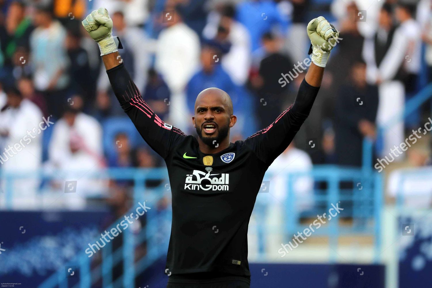 Alhilal Goalkeeper Ali Alhabsi Celebrates After Editorial Stock Photo ...