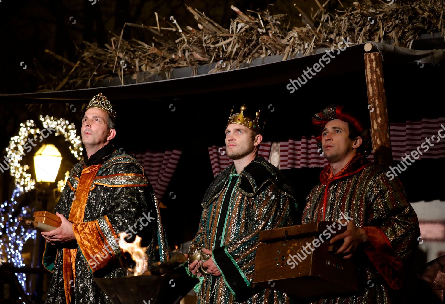 Actors Perform Nativity Scene During Christmas Editorial Stock Photo ...