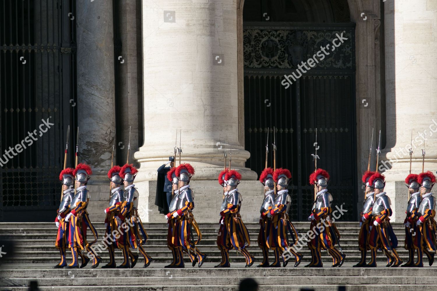 Swiss Guards Parade On Saint Peter Editorial Stock Photo - Stock Image ...