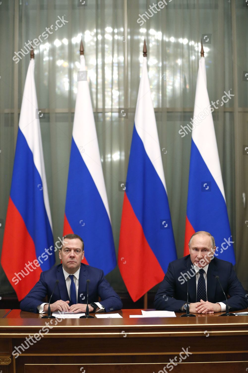 Russian President Vladimir Putin R Russian Editorial Stock Photo ...
