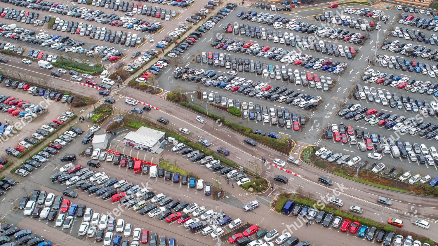 Aerial Picture Shows Full Car Park Editorial Stock Photo - Stock Image ...