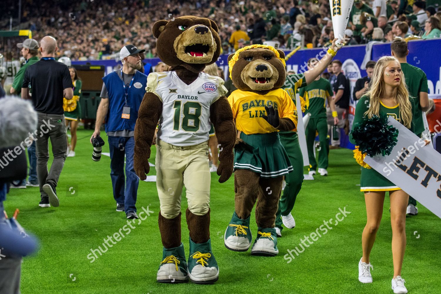 Baylor Bears Mascots Bruiser Marigold Walk Editorial Stock Photo ...