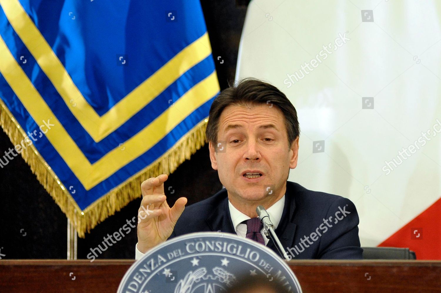 Italian Prime Minister Giuseppe Conte Editorial Stock Photo - Stock ...