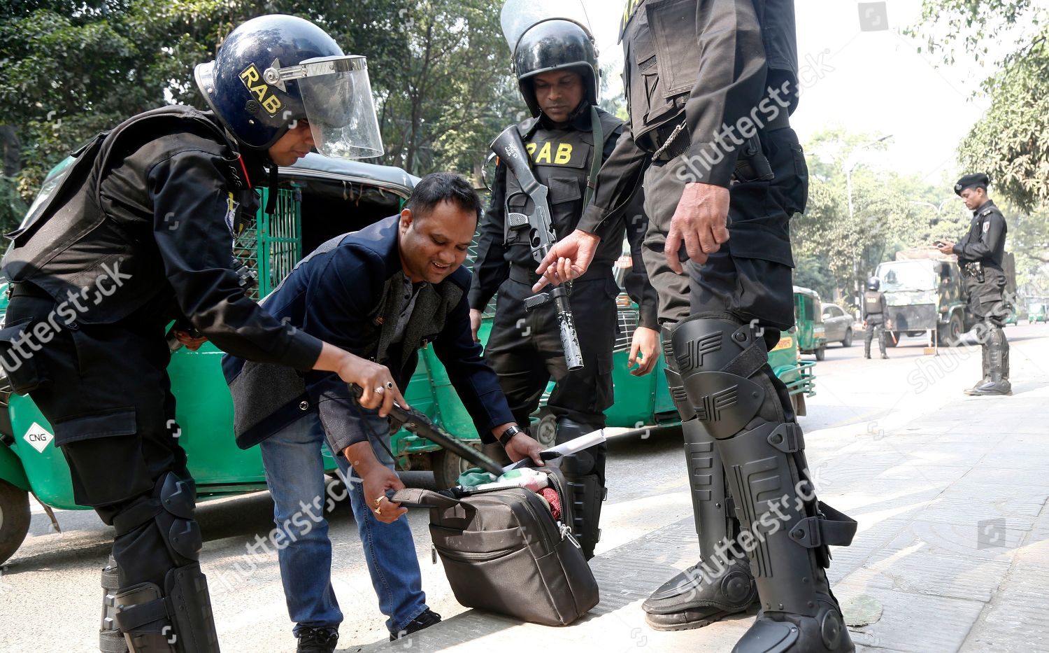 Rapid Action Battalion Rab Members Check Editorial Stock Photo - Stock ...