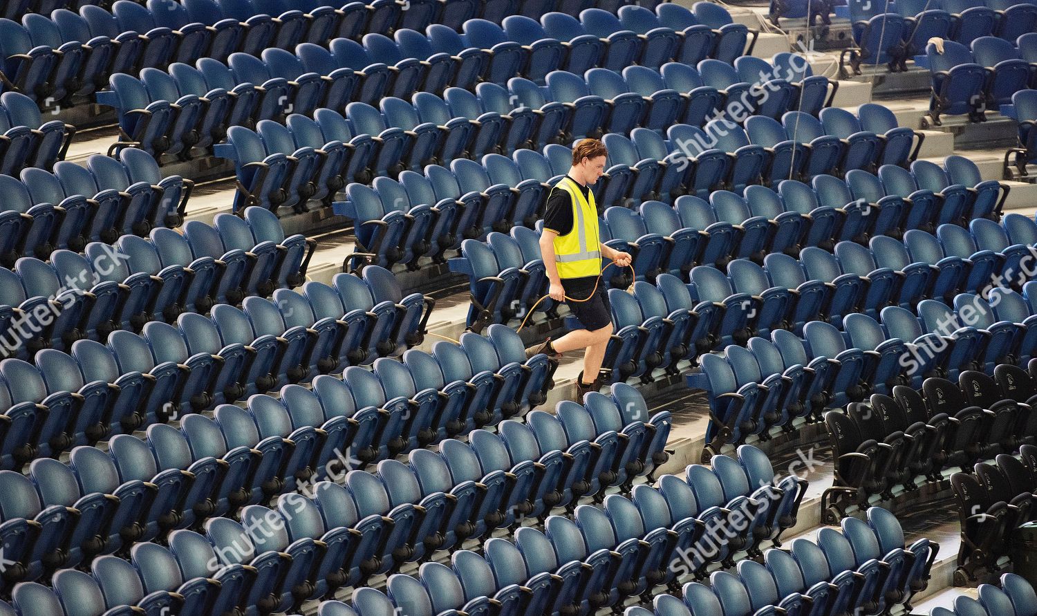 Workers Seen Inside Rod Laver Arena Editorial Stock Photo - Stock Image ...