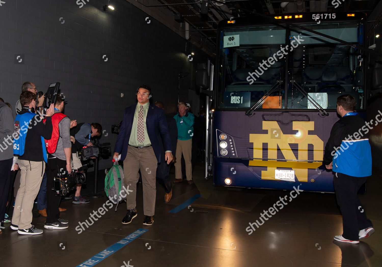 Notre Dame Offensive Lineman Sam Mustipher Editorial Stock Photo ...