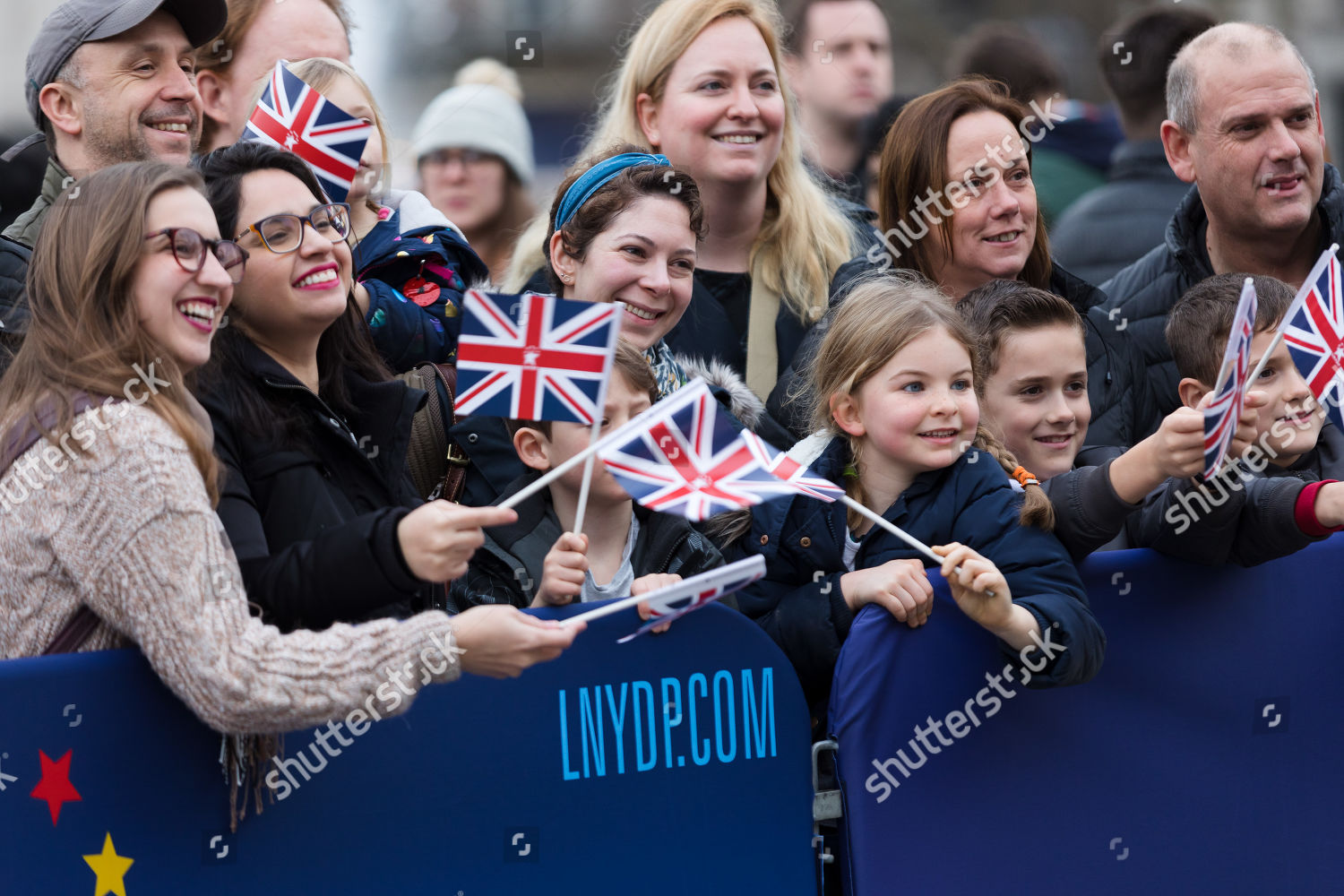 People Crowd Union Jack Flags Preview Editorial Stock Photo - Stock ...