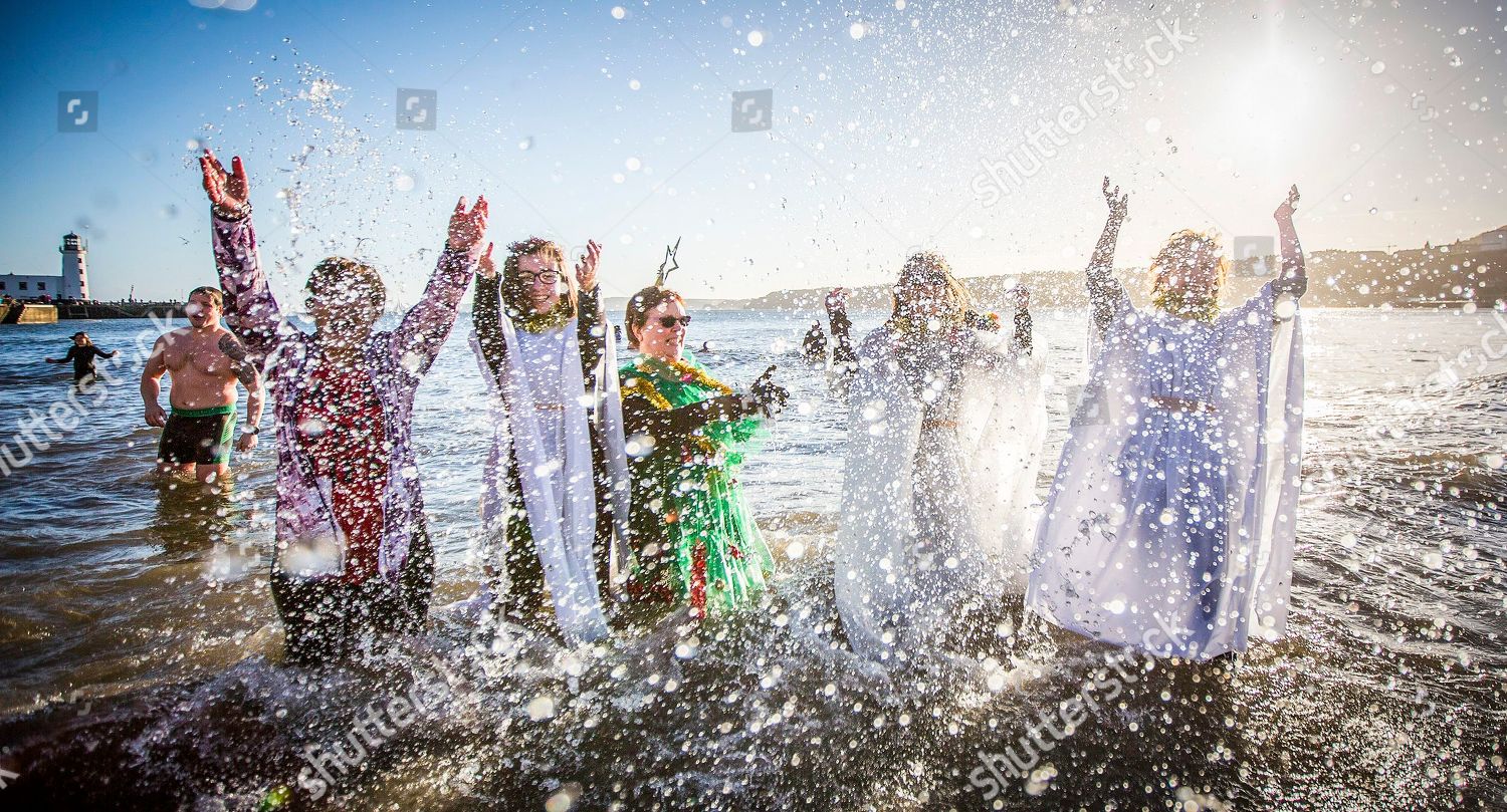 Women Dressed Angels Where Among Swimmers Editorial Stock Photo - Stock ...