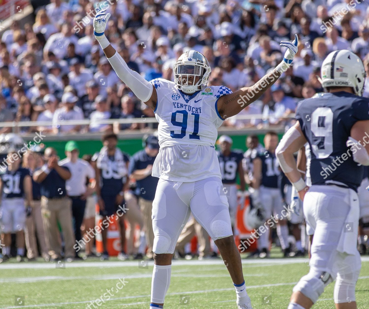 Kentuckys Calvin Taylor Jr 91 Celebrates Editorial Stock Photo - Stock ...