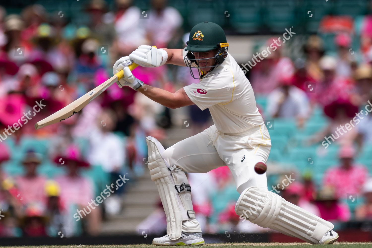 Australian Player Marcus Harris Hits Ball Editorial Stock Photo - Stock ...