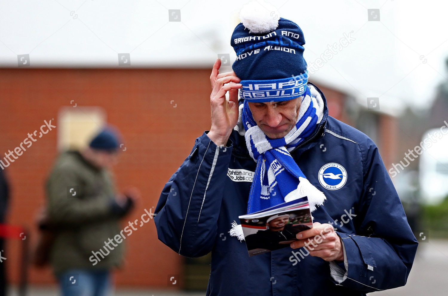 Brighton Fan Reads Programme Before Kick Editorial Stock Photo - Stock ...