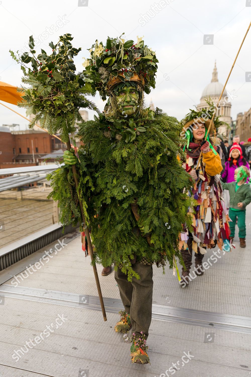 Holly Man Winter Guise Green Man Editorial Stock Photo - Stock Image ...