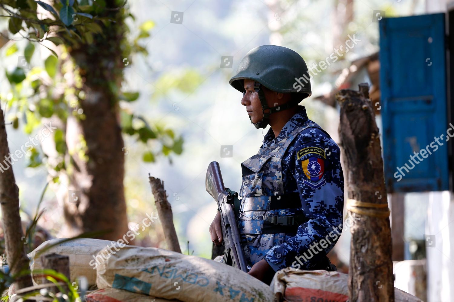 Myanmar Border Guard Police Officer Mans Editorial Stock Photo - Stock ...