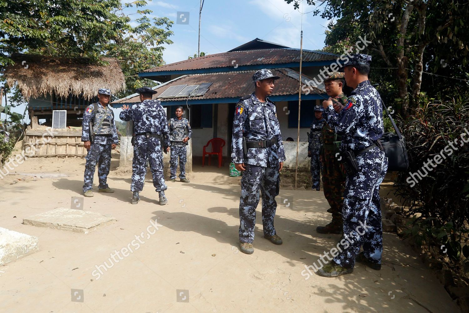 Myanmar Border Guard Police Officers Man Editorial Stock Photo - Stock ...