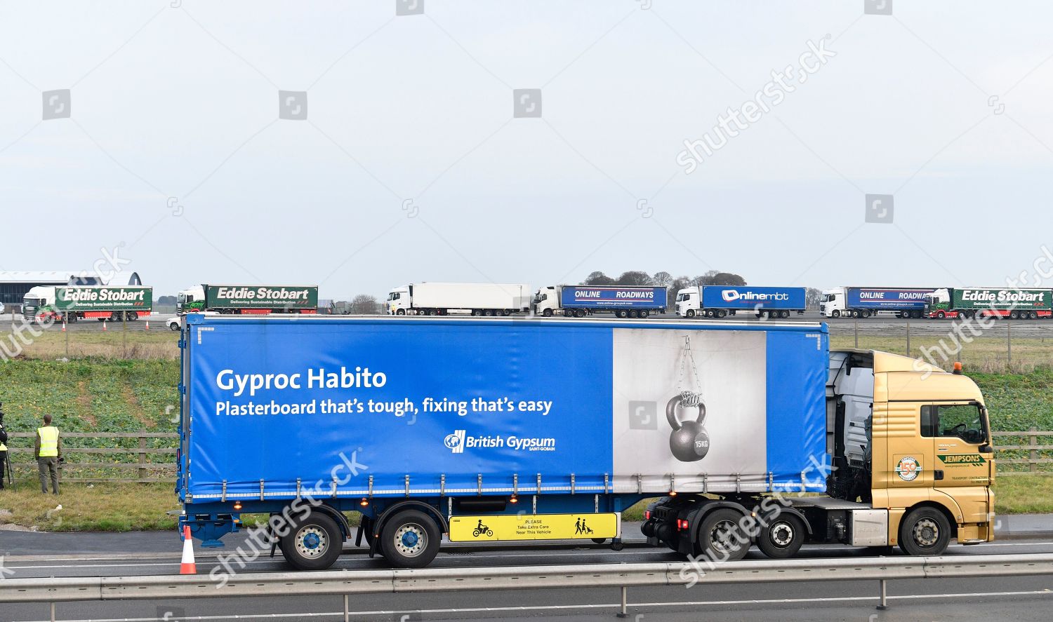 Lorries Seen Manston Airport Waiting Do Editorial Stock Photo - Stock ...