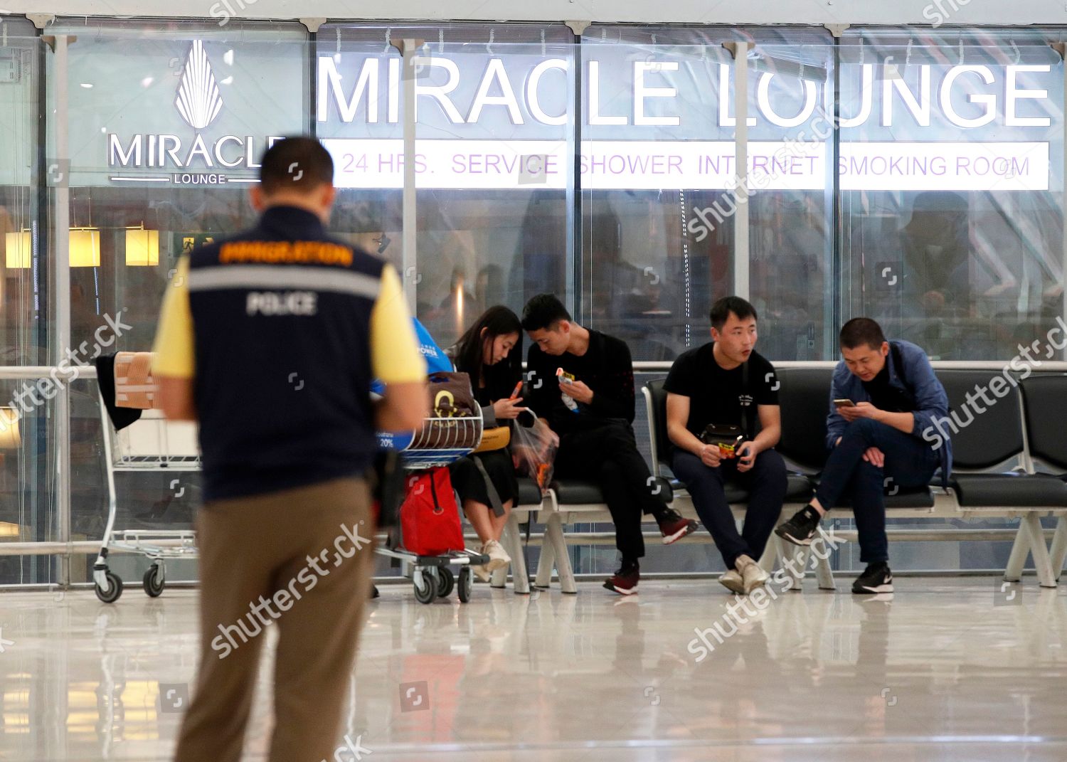 Thai Immigration Police Officer Stands Guard Editorial Stock Photo ...