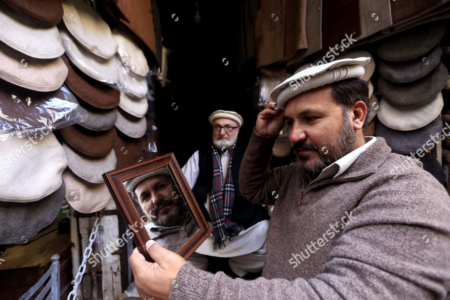 Pakistani Tries On New Traditional Chitrali Editorial Stock Photo ...