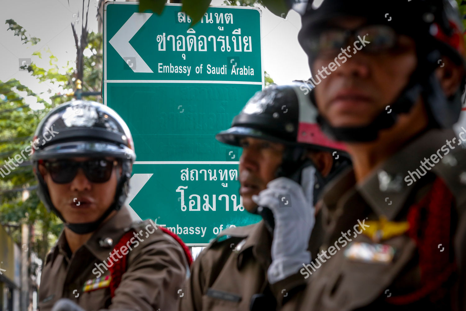 Royal Thai Police officers stand outside embassy Editorial Stock Photo - Stock Image | Shutterstock