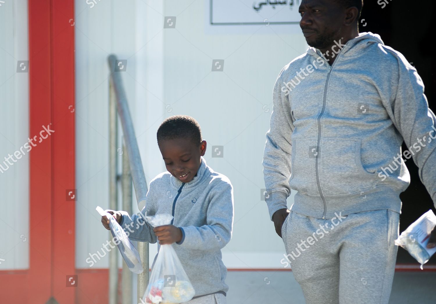 Child Migrant Seen Exiting Humanitarian Emergency Editorial Stock Photo ...