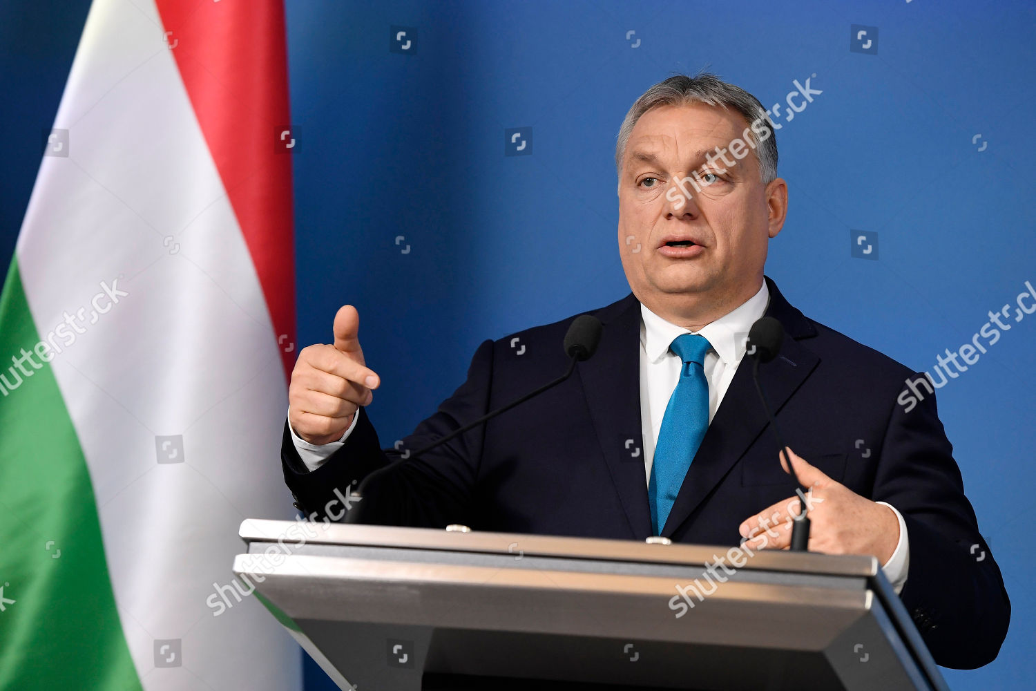 Hungarian Prime Minister Viktor Orban Speaks Editorial Stock Photo ...