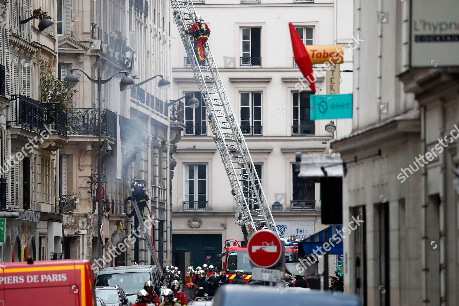 Firefighters Scene Explosion Bakery Near Rue Editorial Stock Photo ...