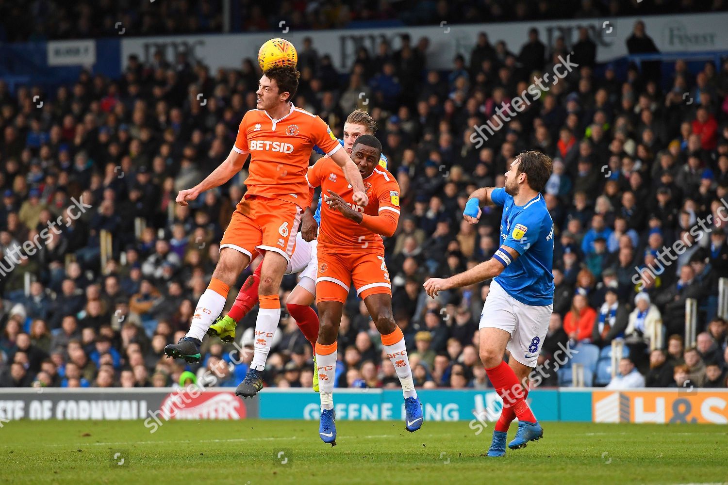 Ben Heneghan Blackpool Wins Header During Editorial Stock Photo - Stock ...