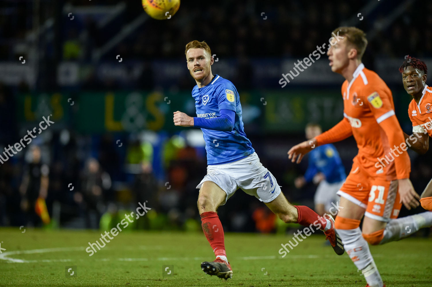 Portsmouth Midfielder Tom Naylor 7 During Editorial Stock Photo - Stock ...