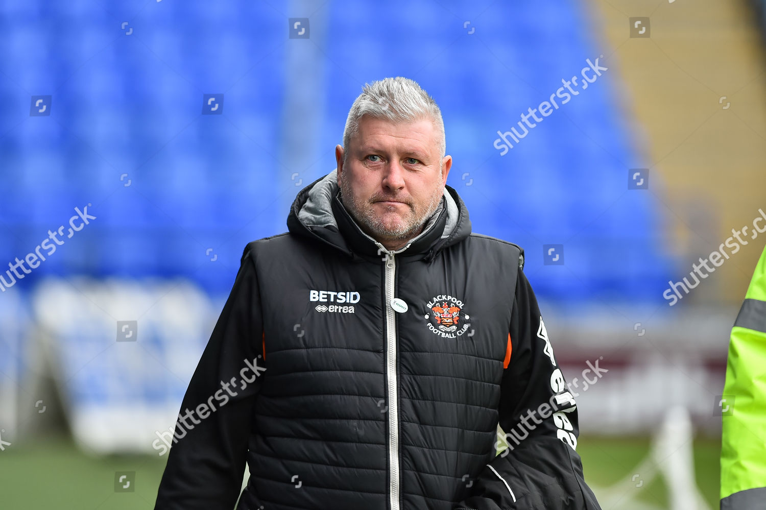 Blackpool Manager Terry Mcphillips Arrives Fratton Editorial Stock ...