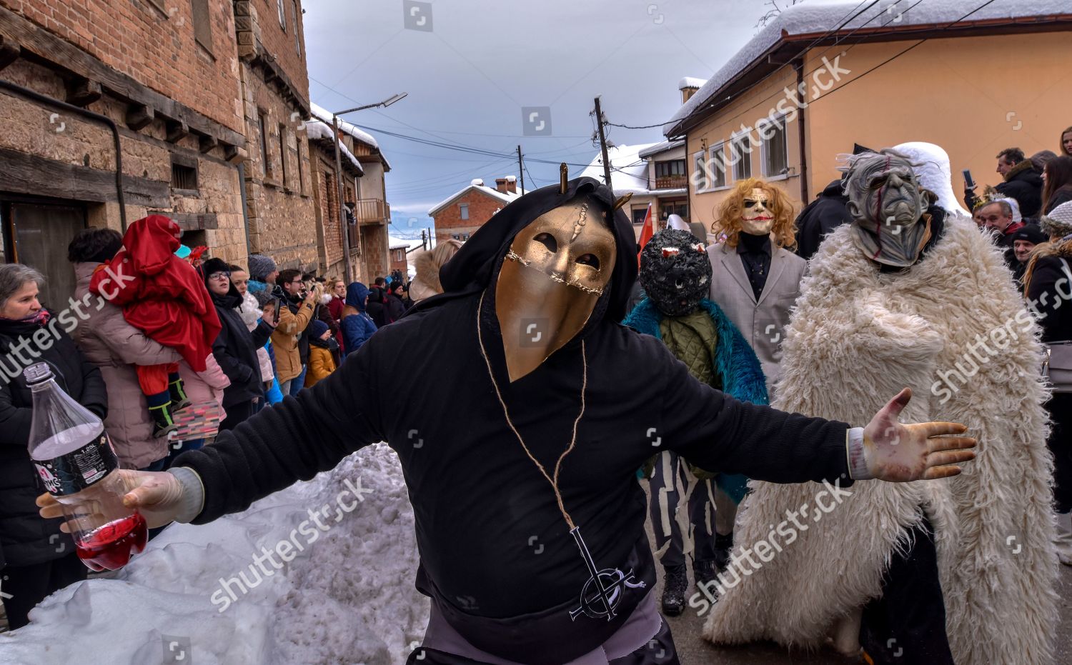 Local Villagers Wearing Homemade Costumes Parade Editorial Stock Photo ...