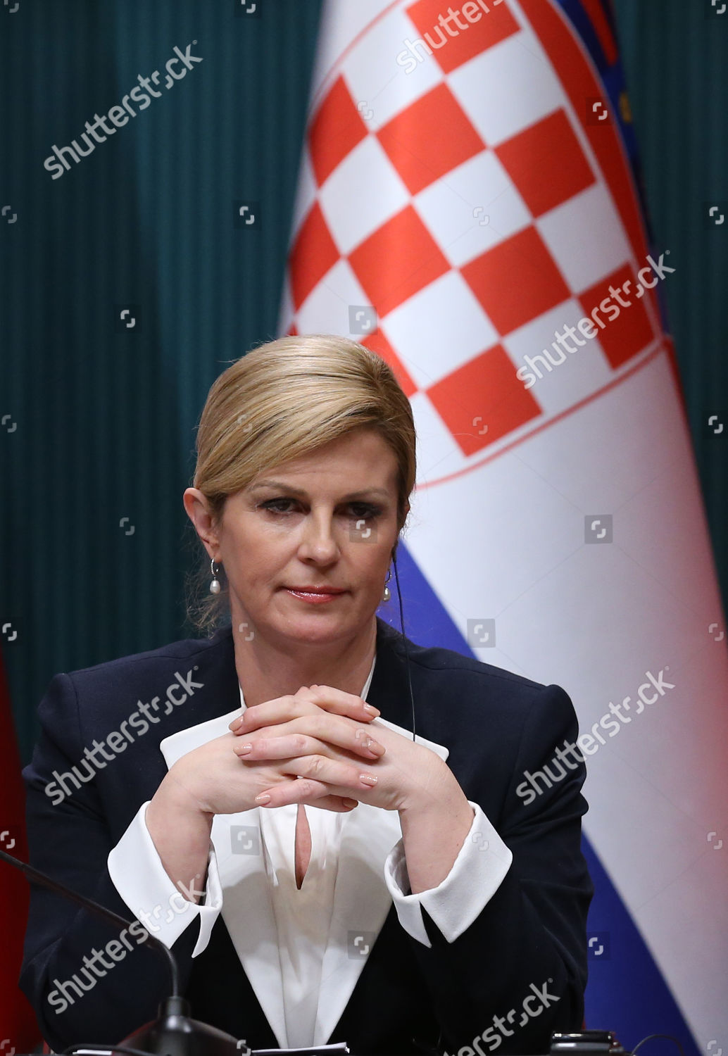 Croatian President Kolinda Grabarkitarovic Speaks During Editorial ...