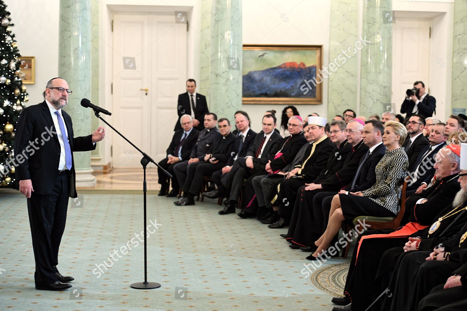Chief Rabbi Poland Michael Schudrich Speaks Editorial Stock Photo ...