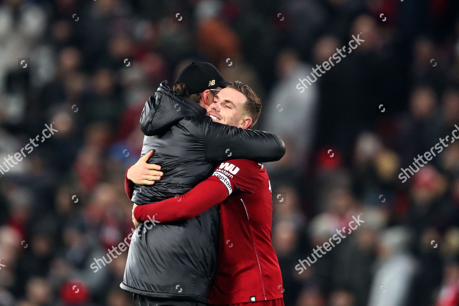Liverpool Manager Jurgen Klopp Hugs Jordan Editorial Stock Photo ...
