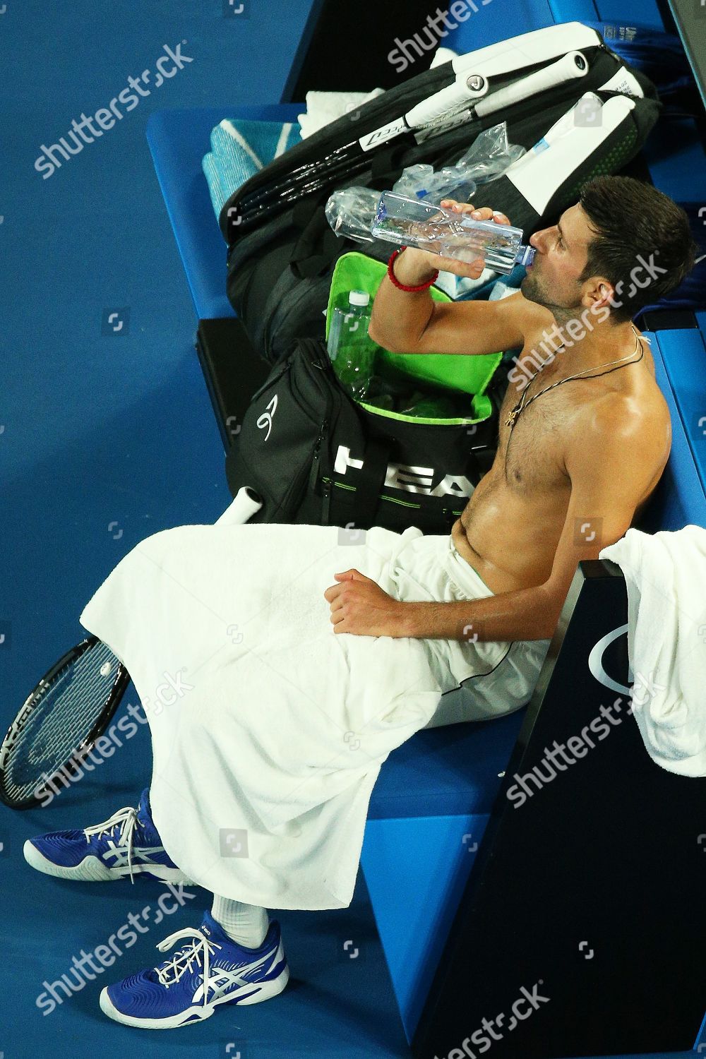 Novak Djokovic Serbia Drinks During Break Editorial Stock Photo - Stock ...