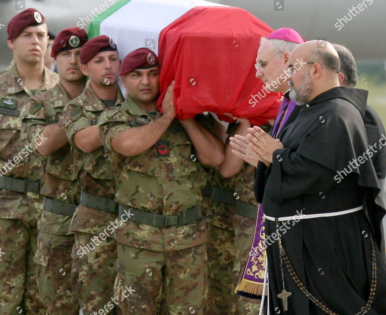 Priests Arrive Give Last Rites Coffins Editorial Stock Photo - Stock ...