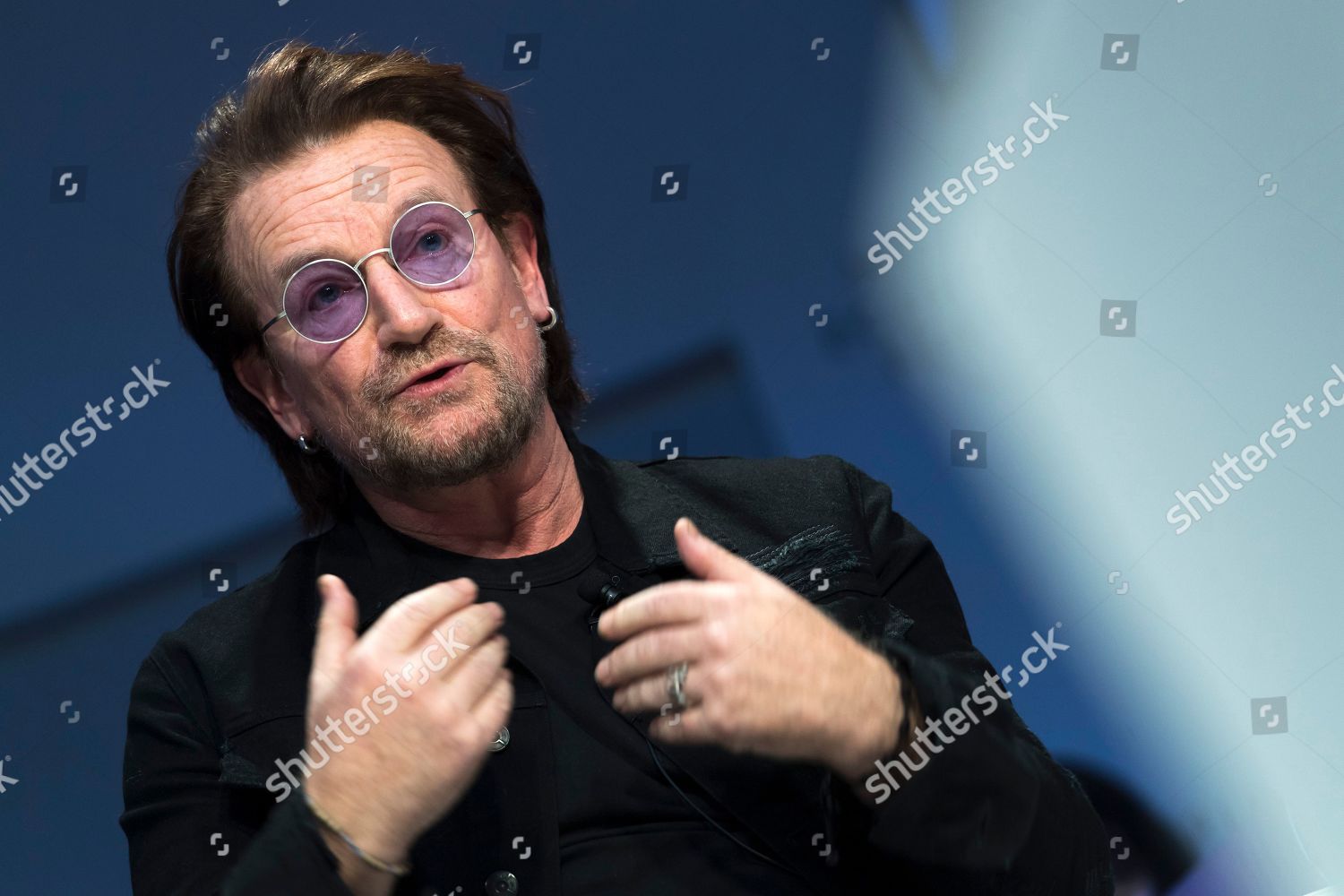 Irish Singer Bono Speaks During Panel Editorial Stock Photo - Stock ...