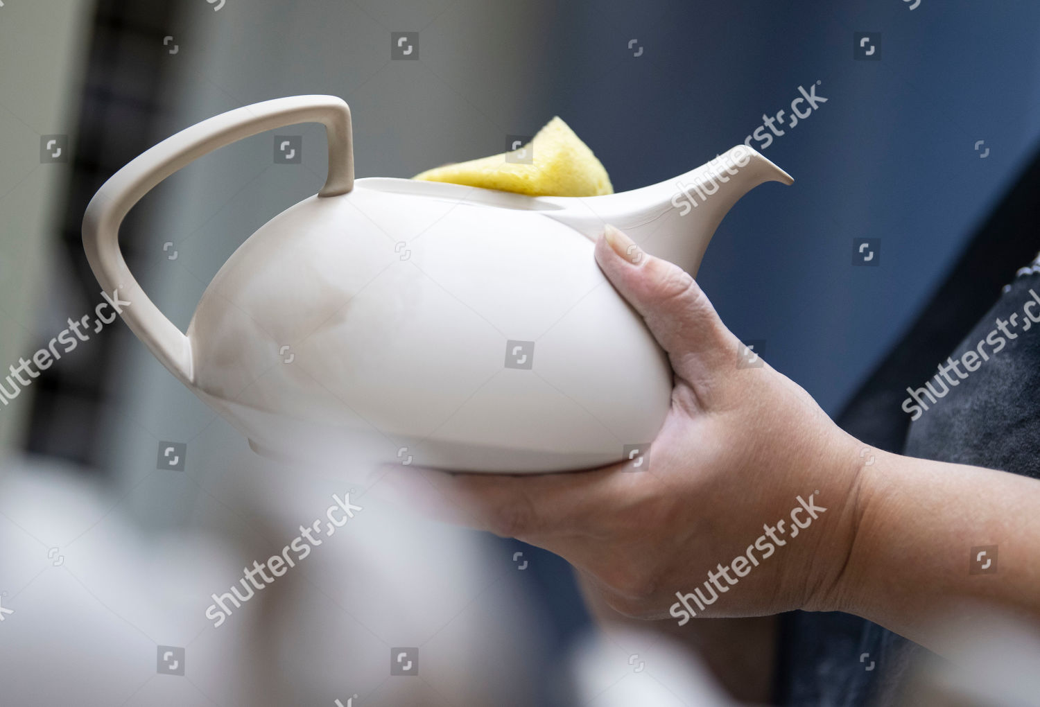 Rosenthal Staff Worker Cleans Tac Teapot Editorial Stock Photo - Stock ...