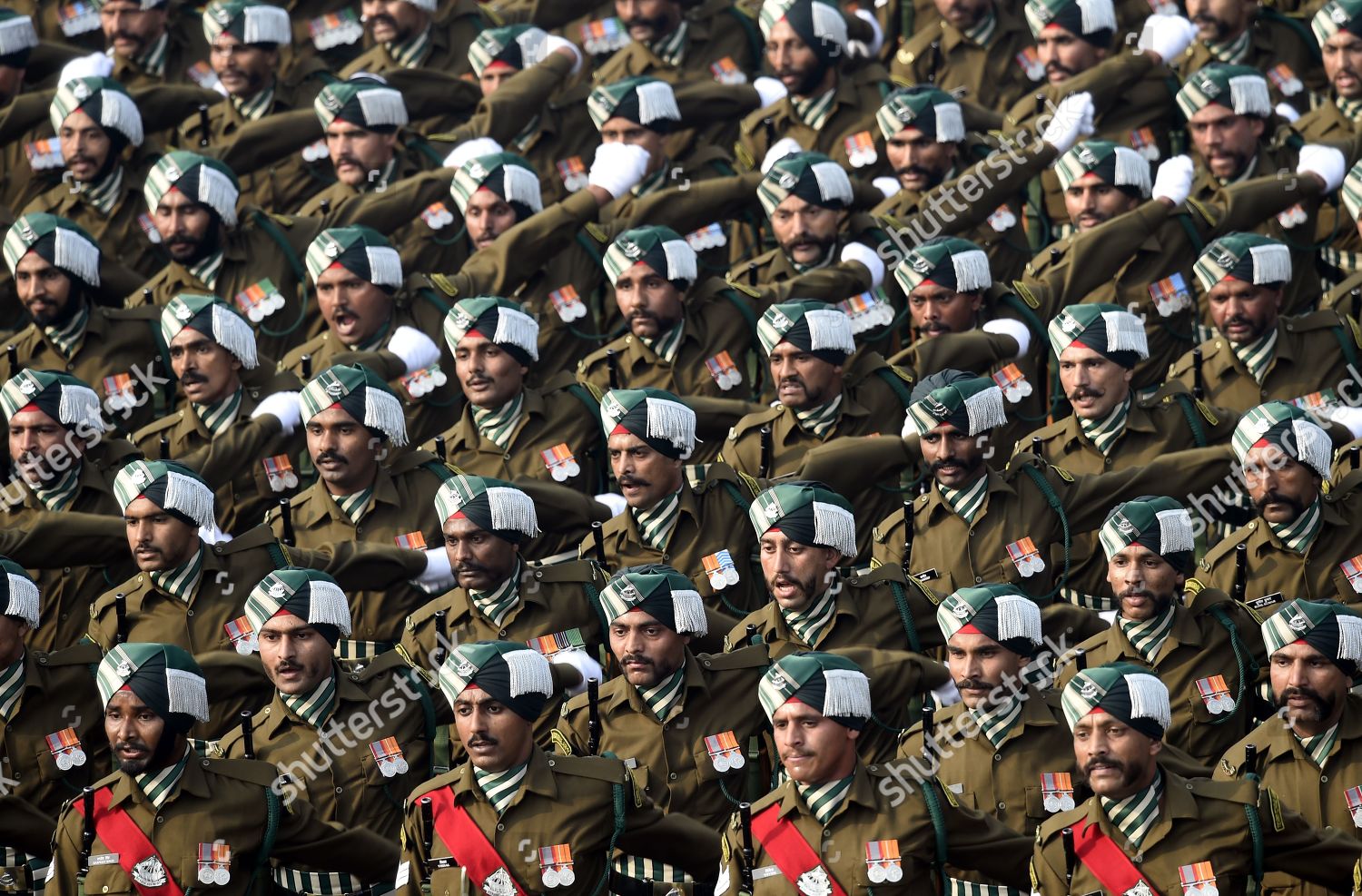 Contingent Punjab Regiment Territorial Army Marches Editorial Stock ...