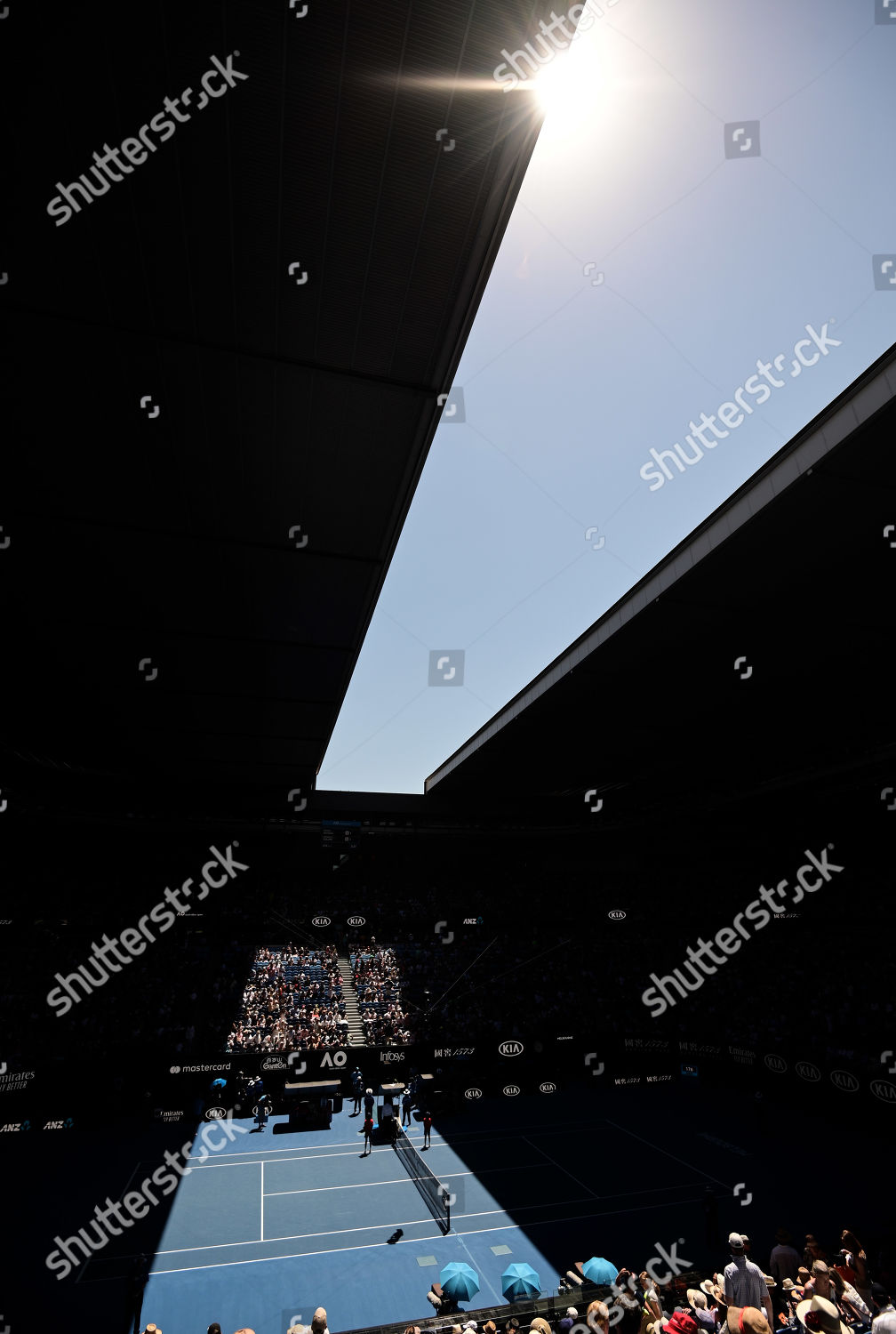Roof On Rod Laver Arena Being Editorial Stock Photo - Stock Image ...
