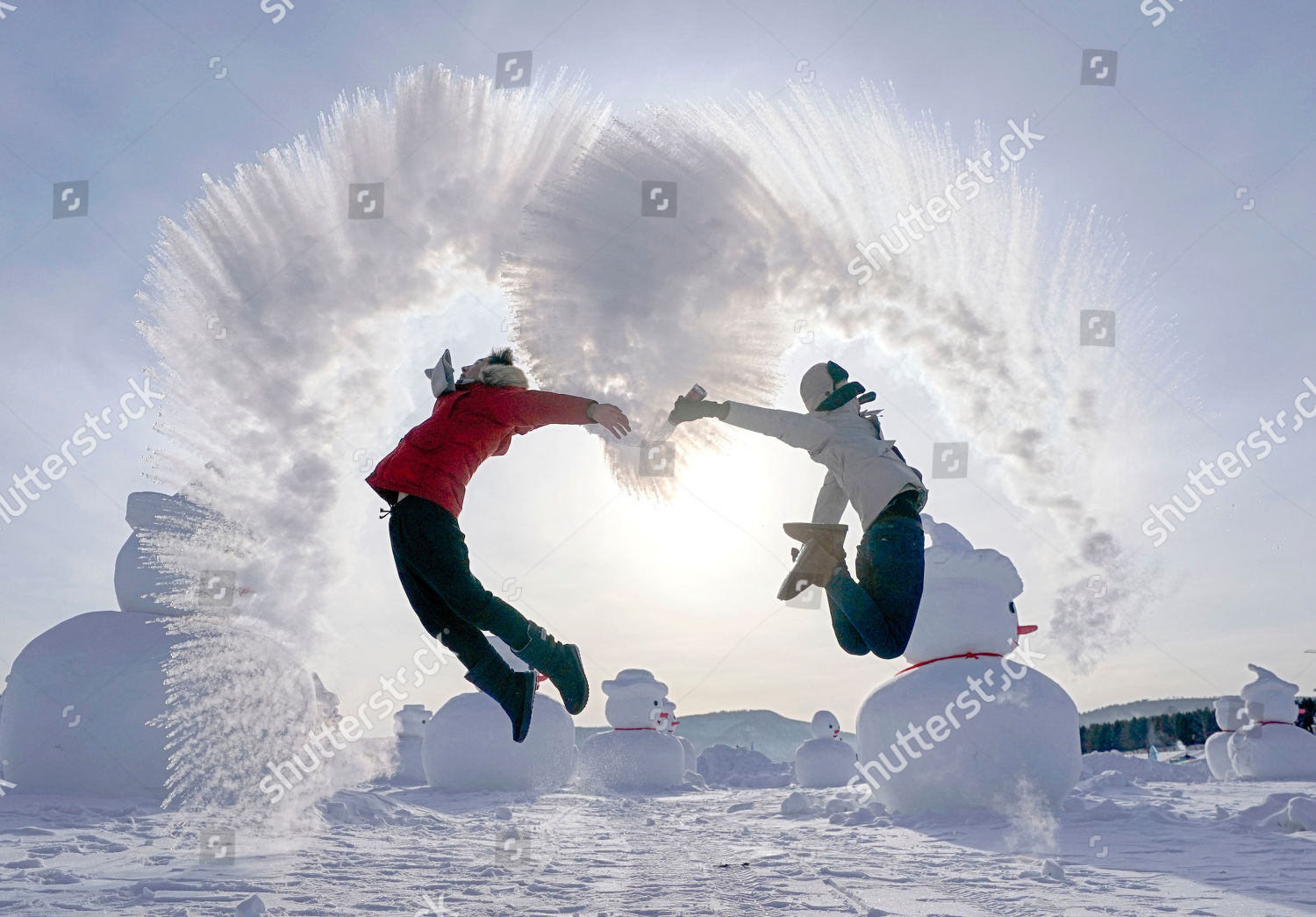 Visitors Play Game Water Spray Editorial Stock Photo - Stock Image ...