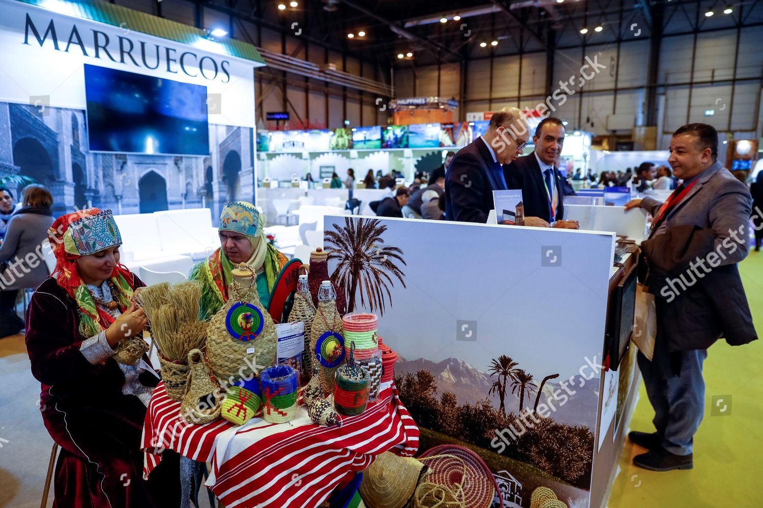 People Walk Past Morocco Stand During Editorial Stock Photo - Stock ...
