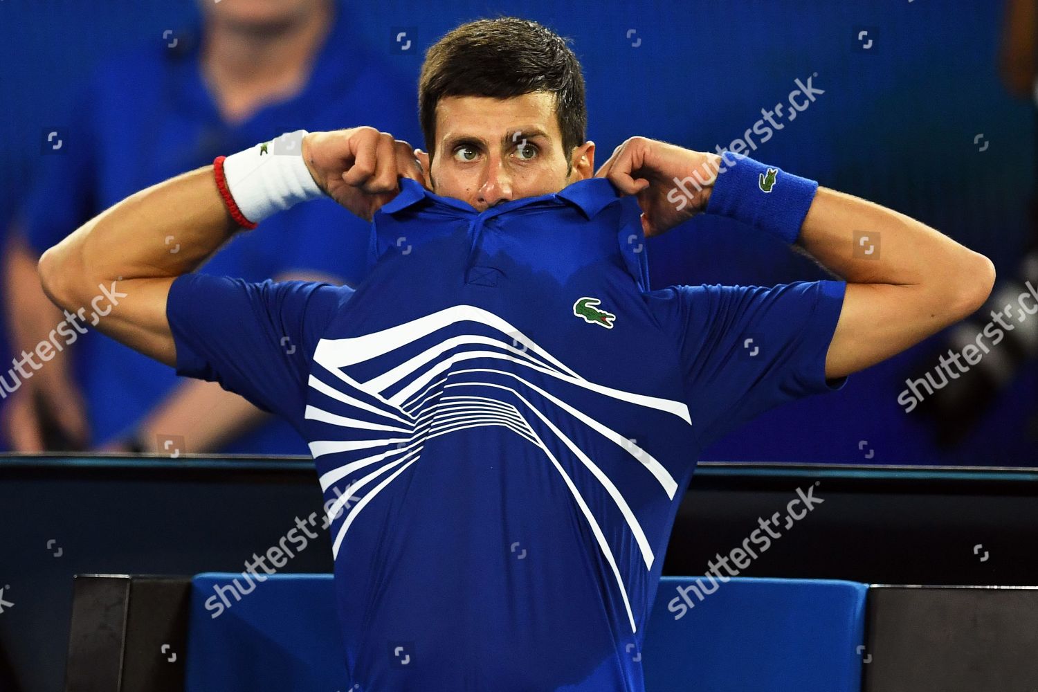 Novak Djokovic Serbia Changes His Shirt Editorial Stock Photo - Stock ...