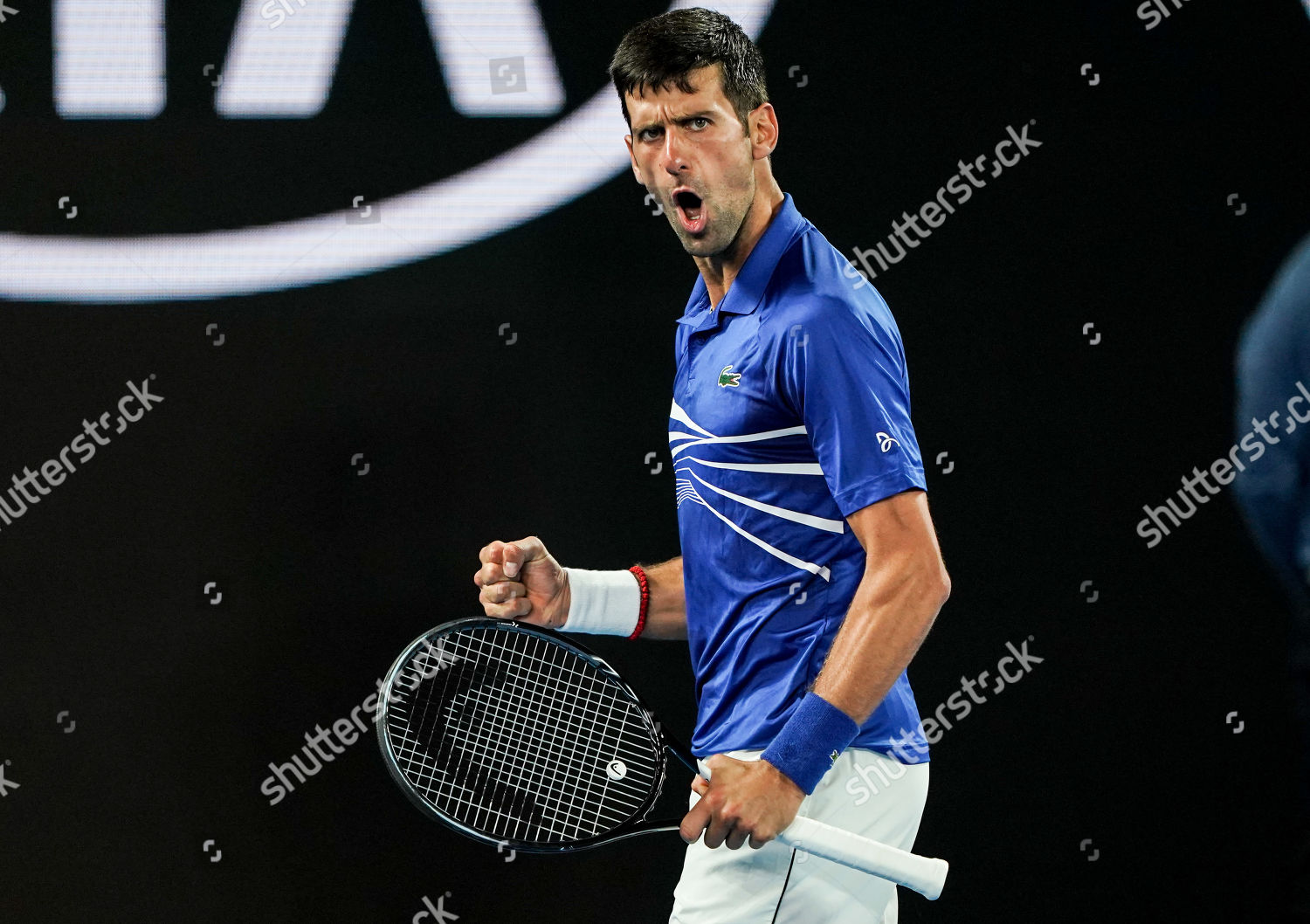 Novak Djokovic Celebrating During His Mens Editorial Stock Photo ...