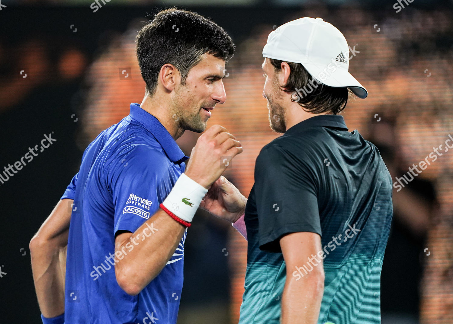 Novak Djokovic Left Celebrating Victory After Editorial Stock Photo ...