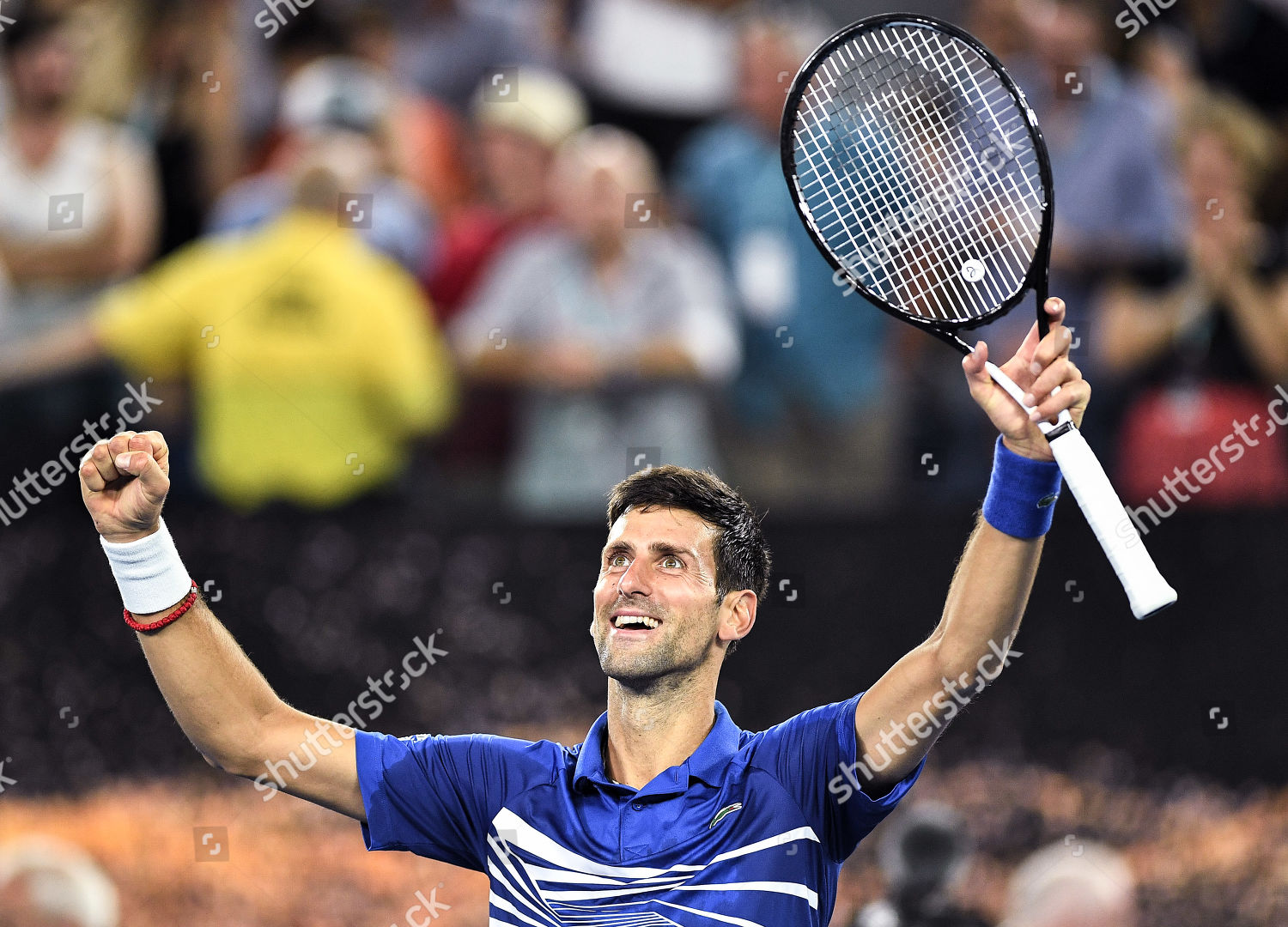 Novak Djokovic Celebrating Victory After His Editorial Stock Photo ...