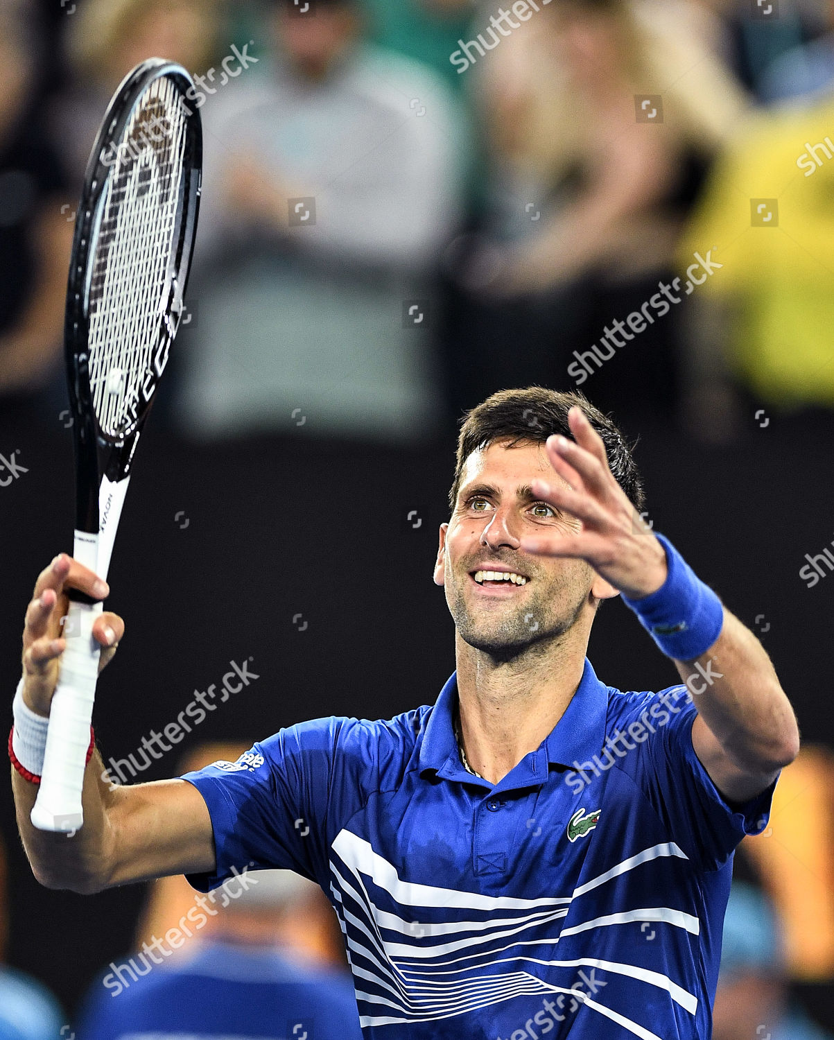 Novak Djokovic Celebrating Victory After His Editorial Stock Photo ...